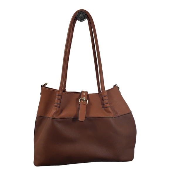 Black Rivet | Bags | Black Rivet Brown Extra Large Handbag | Poshmark